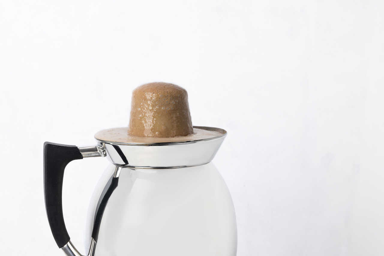 Chocolatera de aço inoxidável de grau cirúrgico sem derramamentos